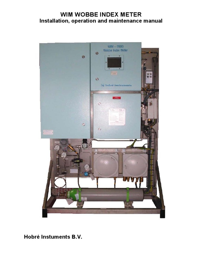 Installation Operation and Maintenance Manual WIM-9900 Series Wobbe ...