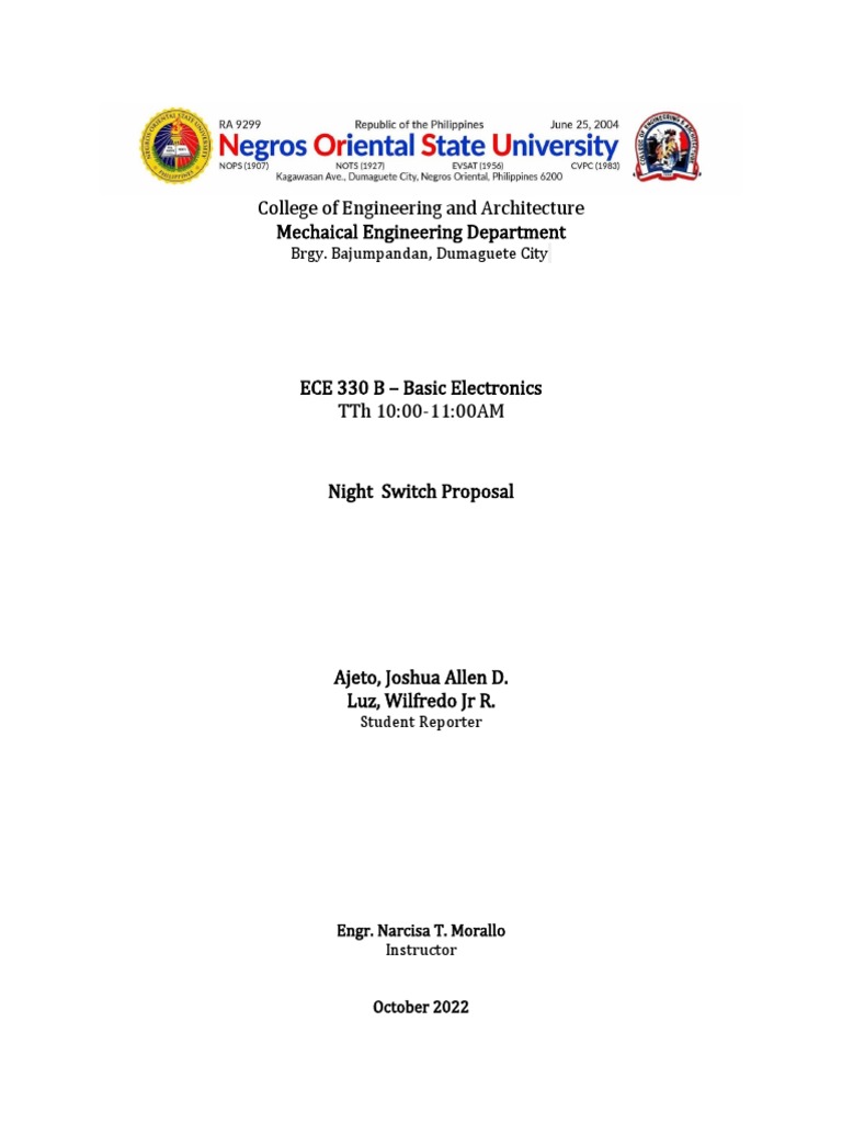 Night Switch Proposals | PDF | Switch | Light