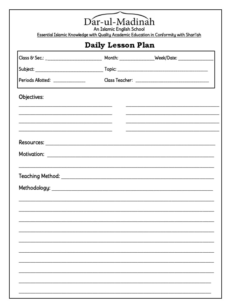 Pre Primary Lesson Plan - Final | PDF | Lesson Plan | Learning