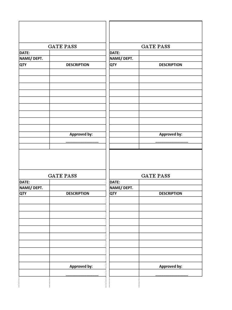 Gatepass | PDF