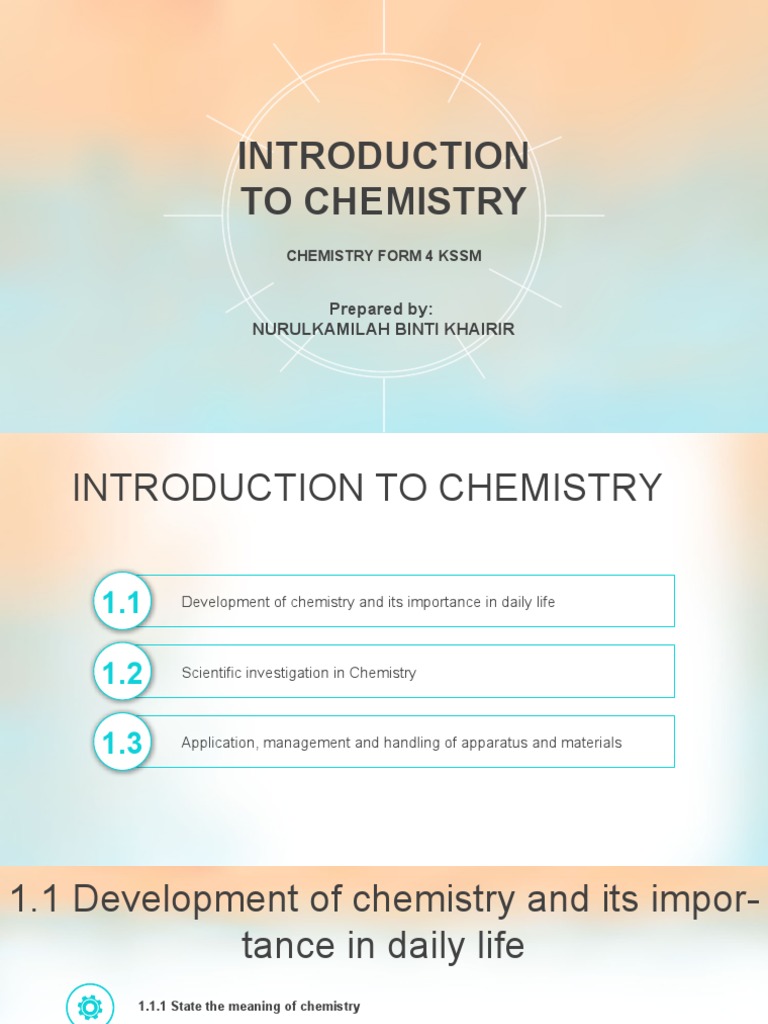 CH 1 Introduction To Chemistry Form 4 KSSM (1) Student | PDF ...