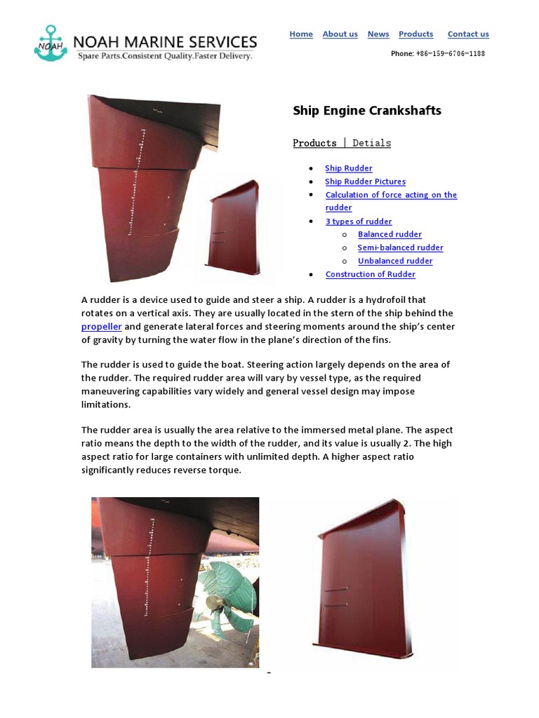 3 Types of Marine Rudder Noah Marine Services | PDF | Rudder | Ships 3 Types of Marine Rudder Noah Marine Services | PDF | Rudder | Ships