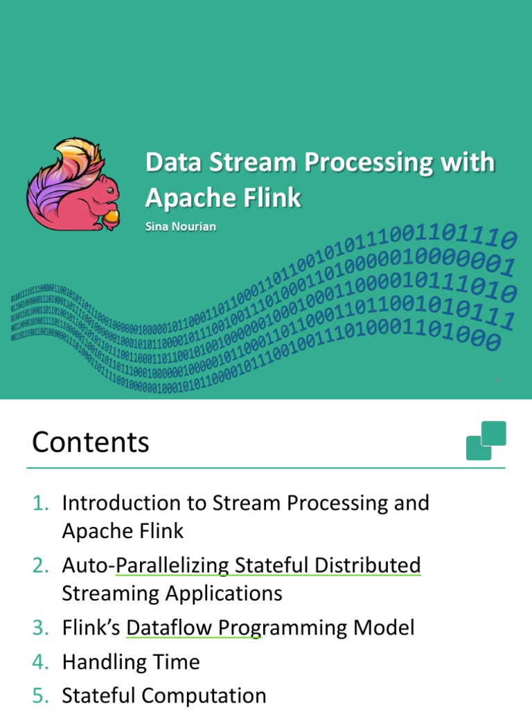 02data Stream Processing With Apache Flink | PDF | Real Time Computing | Apache Spark