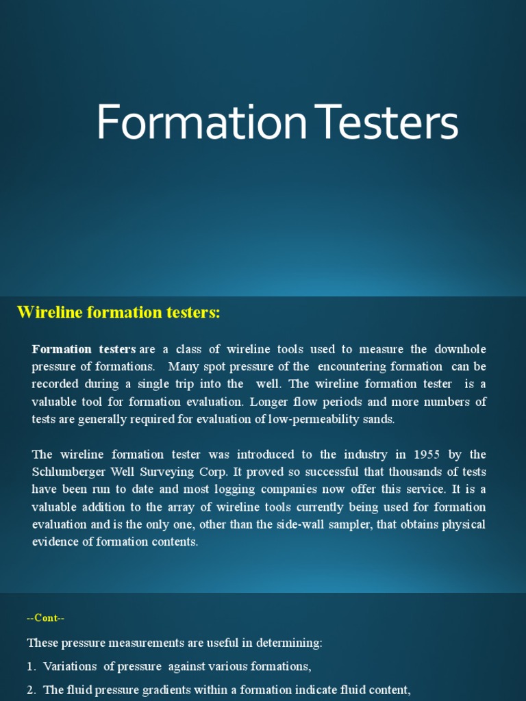 Formation Tester | PDF | Petroleum Reservoir | Pressure