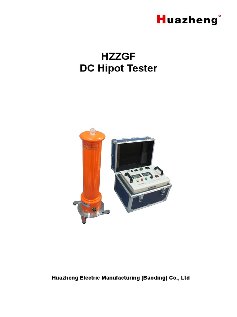 120kv 5ma DC Hipot Tester | PDF | High Voltage | Electric Generator