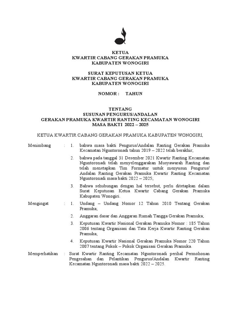 Draft SK Kwarran Nguntoronadi | PDF