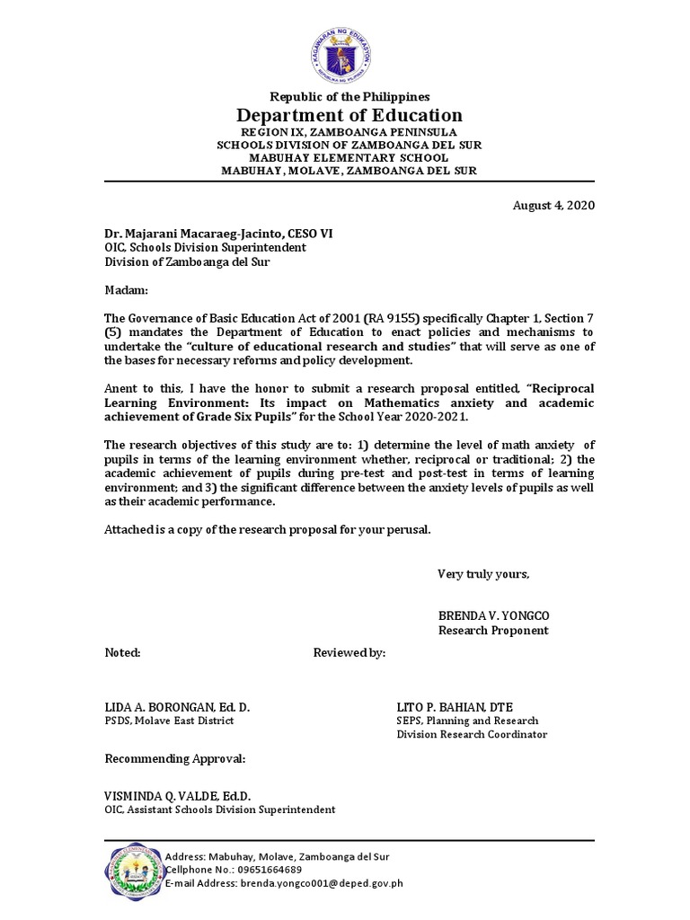 Bren Davy Letter | PDF