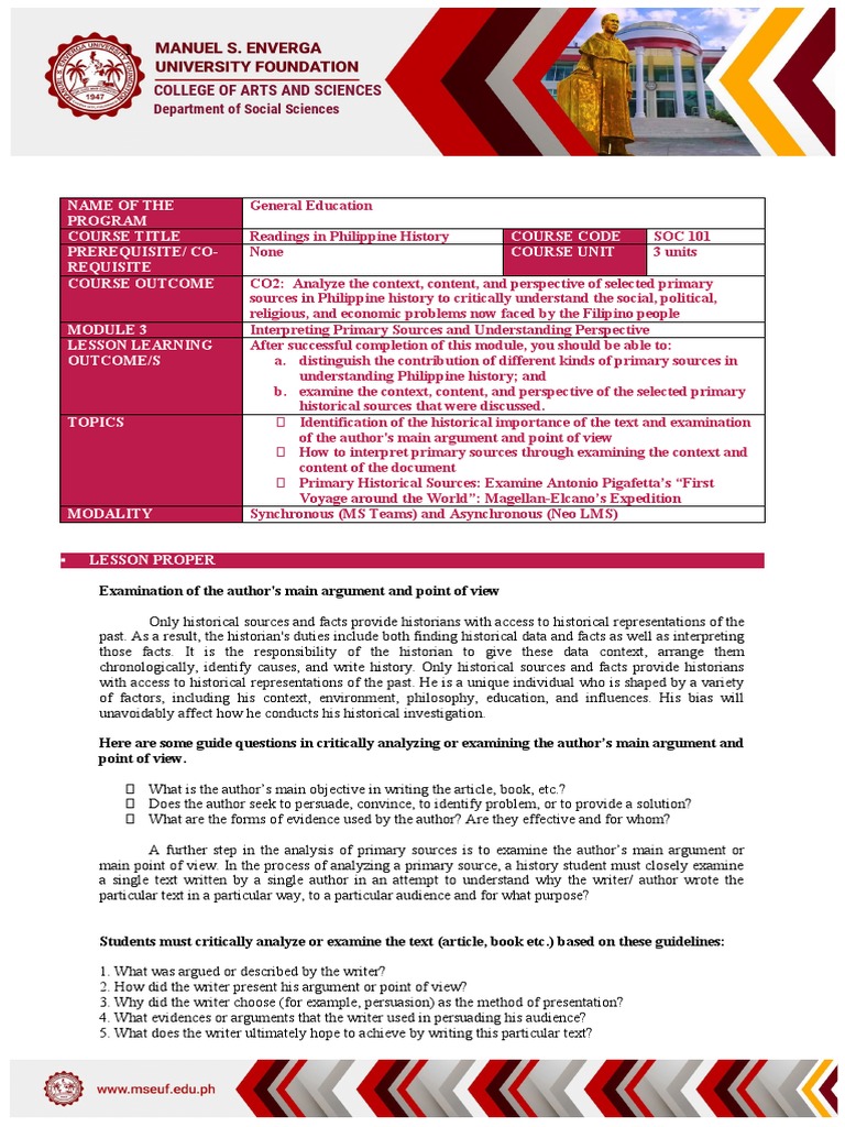 SOC 101 Antonio Pigafetta | PDF | Primary Sources