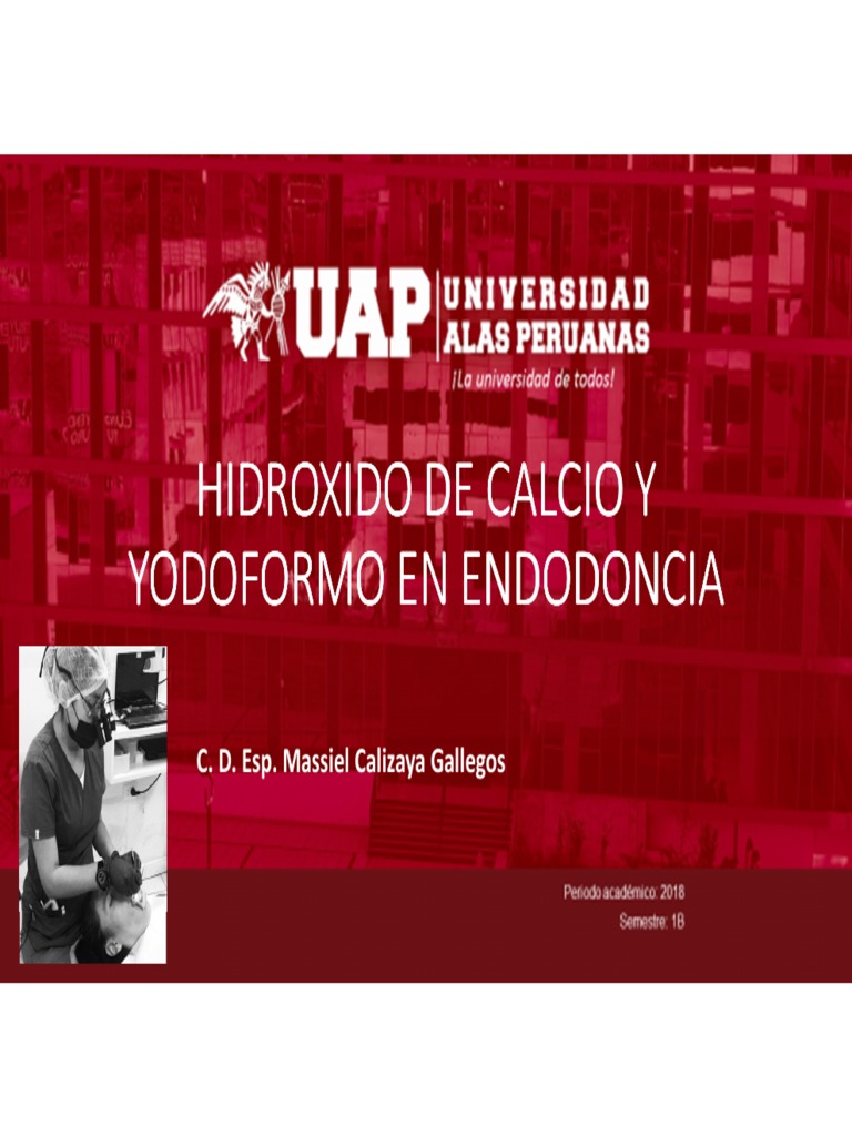 Hidroxido de Calcio y Yodoformo | PDF | Calcio | Agua