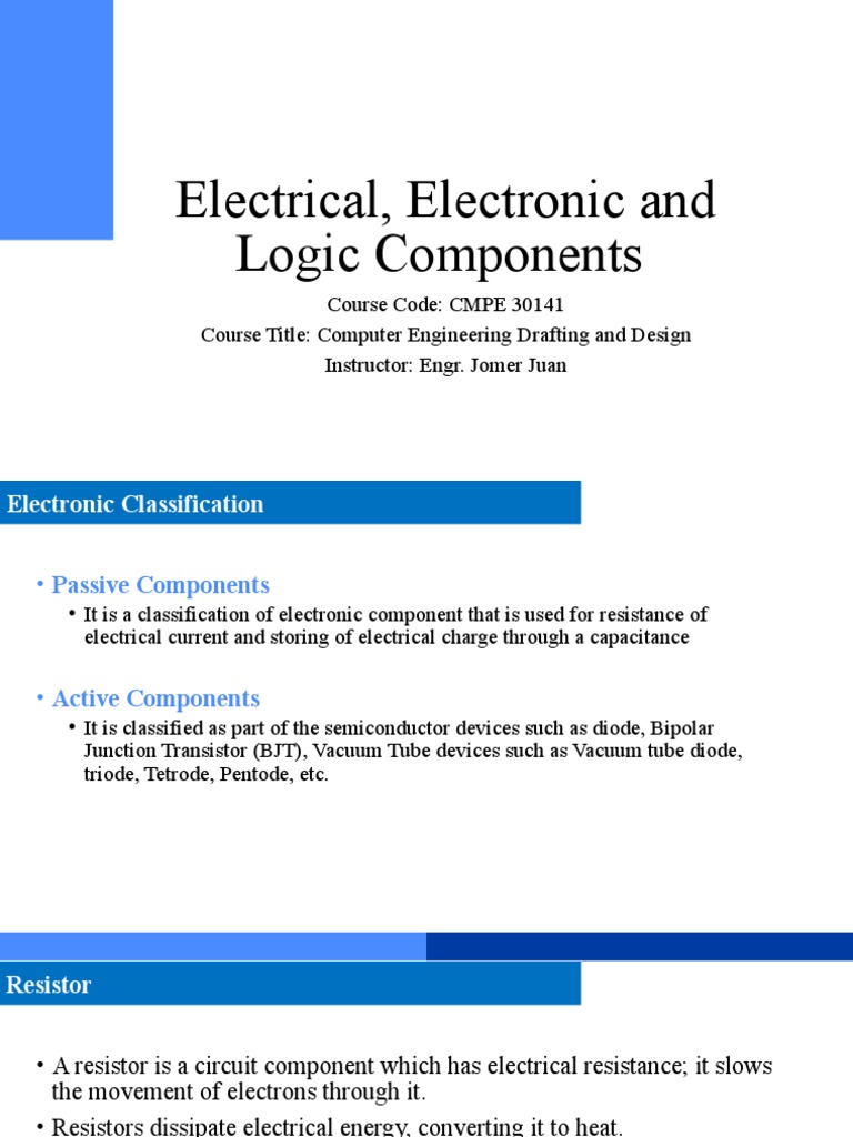 Electrical, Electronic and Logic Components | PDF | Semiconductors | Diode