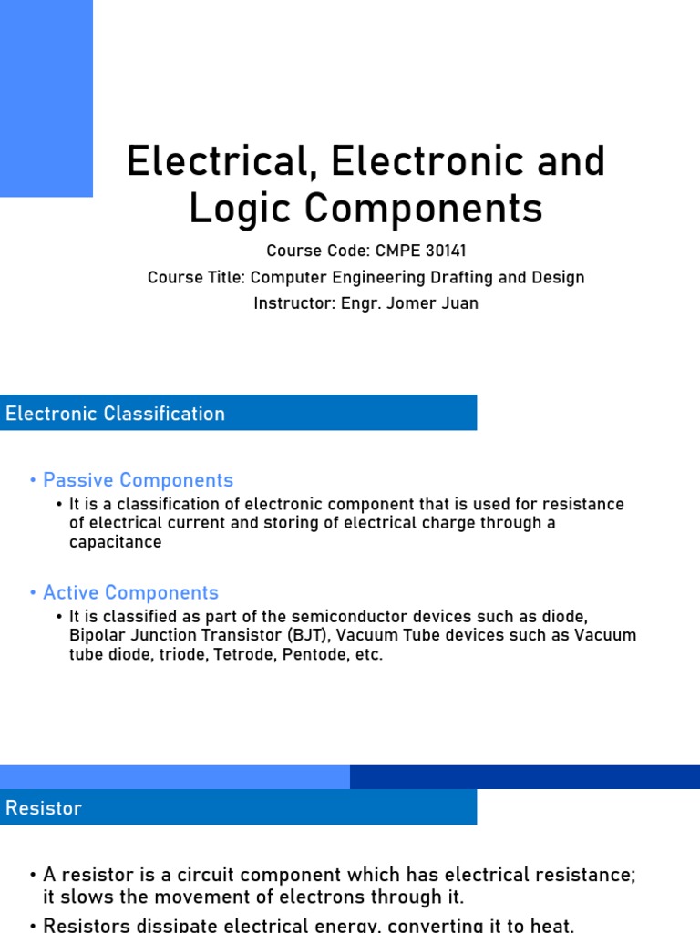Understanding Logic and Electrical Components | PDF | Electronic ...