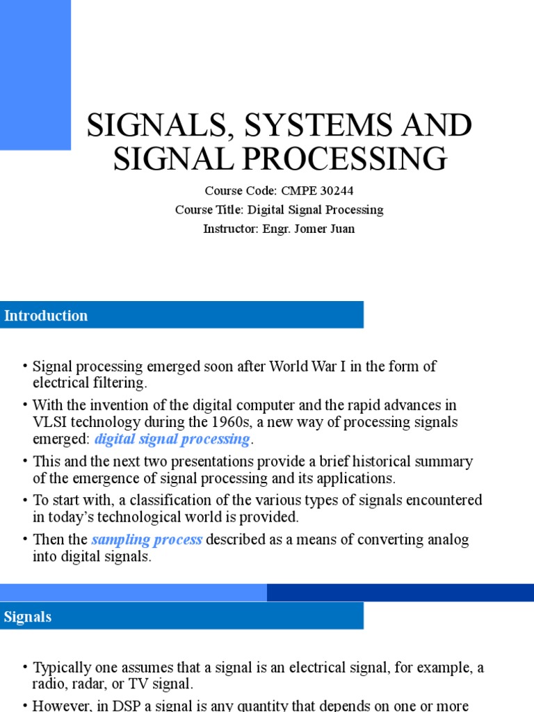 Signals Systems And Signal Processing Download Free Pdf Discrete