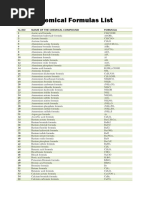 Common Chemical Formulas List | PDF | Hydroxide | Acid