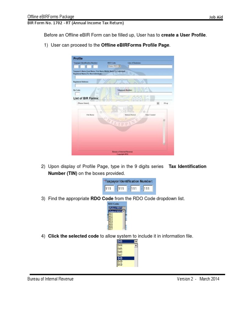 Job Aid How To Fill Up 1702-RT v2013 | PDF | Tax Deduction | Taxes