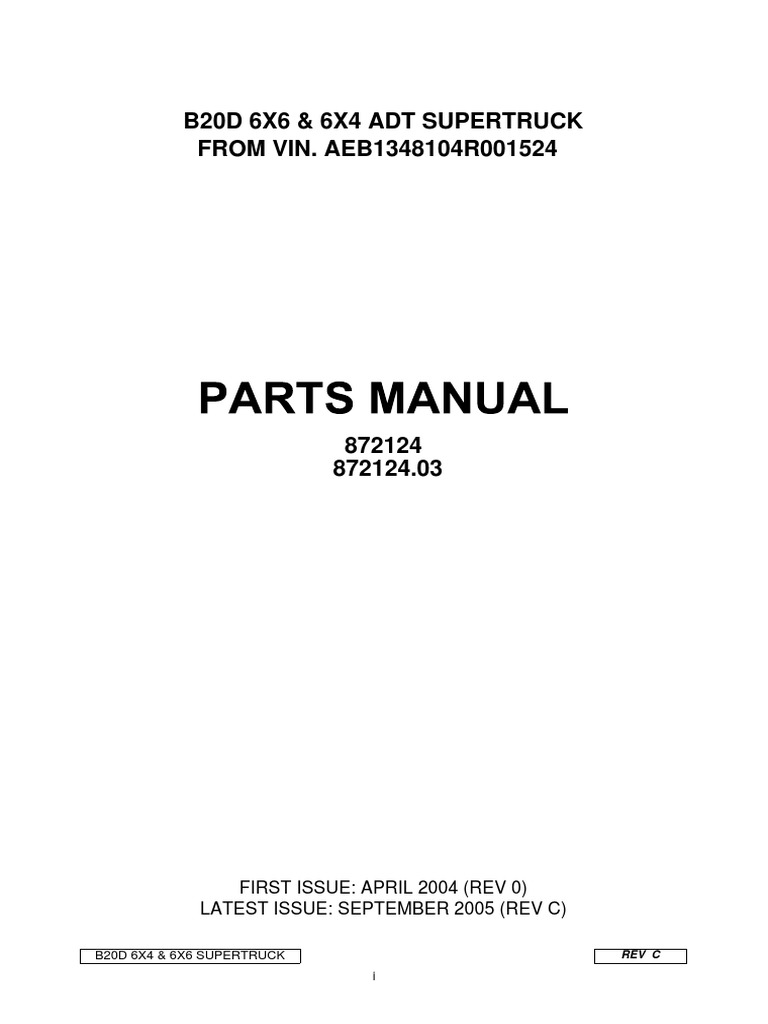 Bell B20D Super Truck Adt | PDF | Internal Combustion Engine ...