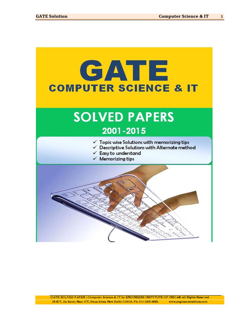 GATE Computer Science IT Solved Paper 2001 2015 | PDF | Queue (Abstract Data Type) | Matrix ...