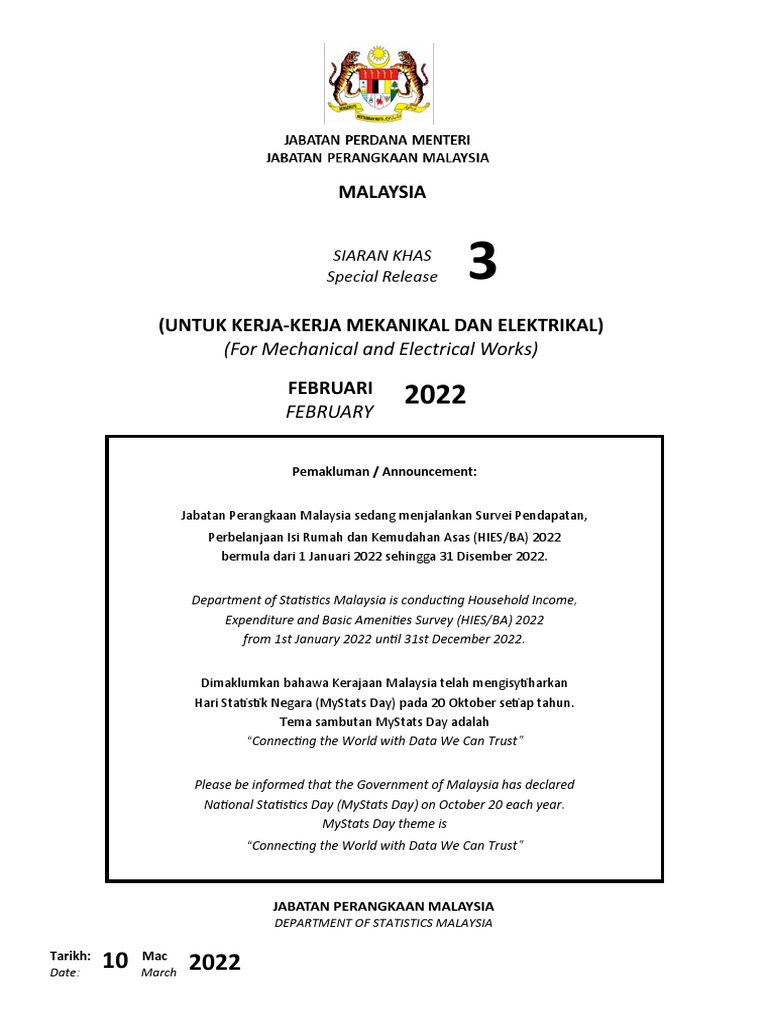 Siaran Khas 3 (Msia) Feb 2022 | PDF | Electricity | Electrical Engineering