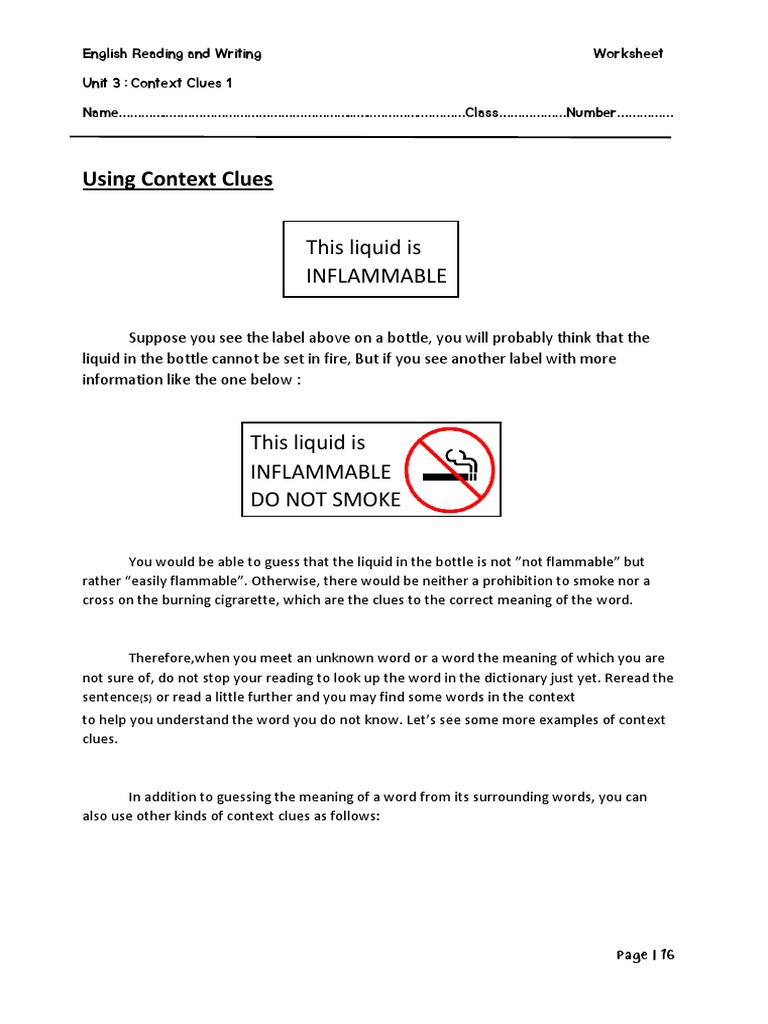 Unit 3 Using Context Clue 65 | PDF