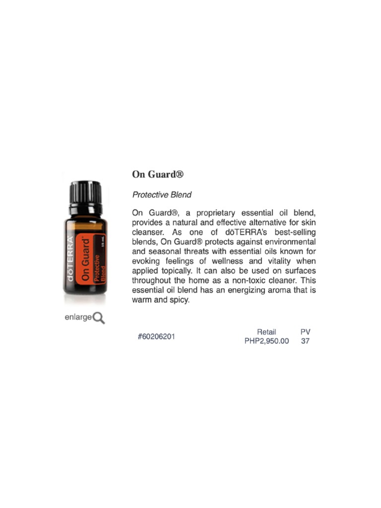 On Guard - Doterra Oil | PDF