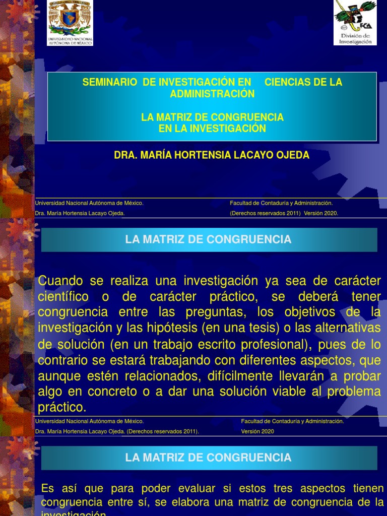 2 Matriz de Congruencia Con Explicaciones Tesis y Sistema | PDF ...
