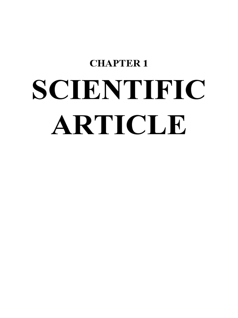 Scientific Articles for Students | PDF | Academic Journal | Citation