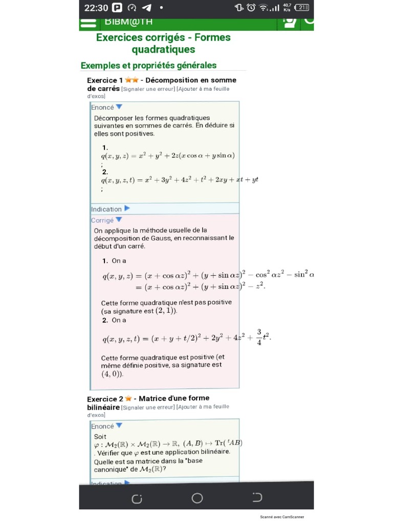 Algèbre Multilinéaire Bibmath | PDF