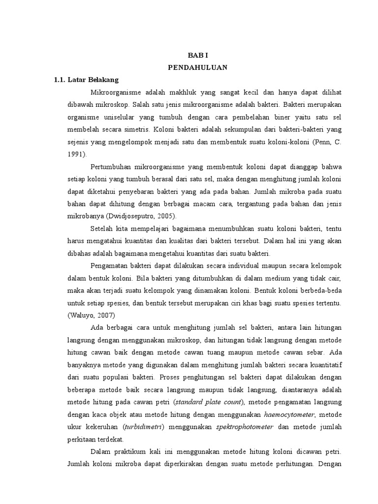 Metode Penghitungan Jumlah Koloni Bakteri Menggunakan Metode Cawan ...