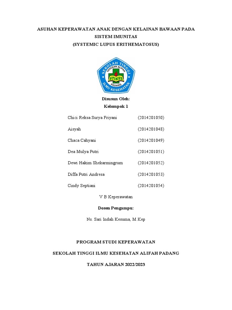 Kelompok 1 Askep Anak Dengan Kasus Sle | PDF