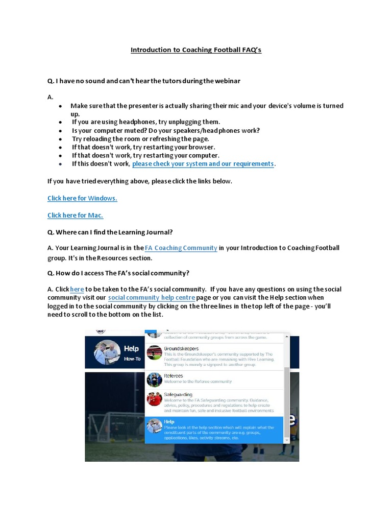 Introduction To Coaching Football FAQ's 1 PDF | PDF | Computer Science ...