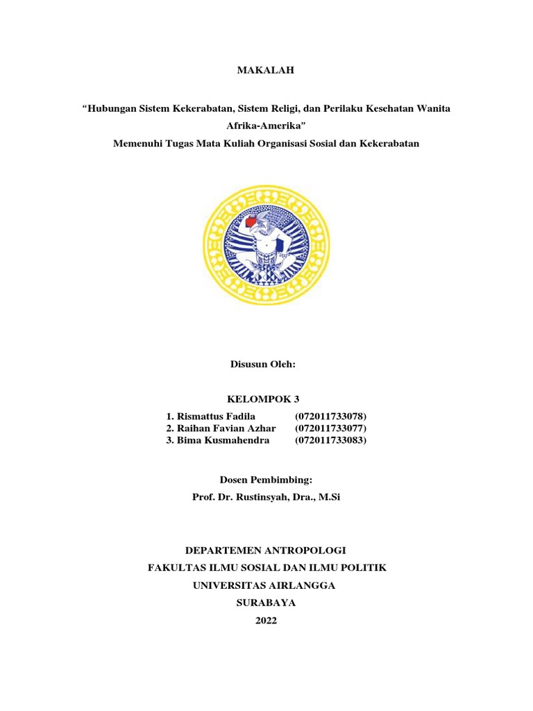 Hubungan Sistem Kekerabatan, Sistem Religi, Dan Perilaku Kesehatan ...