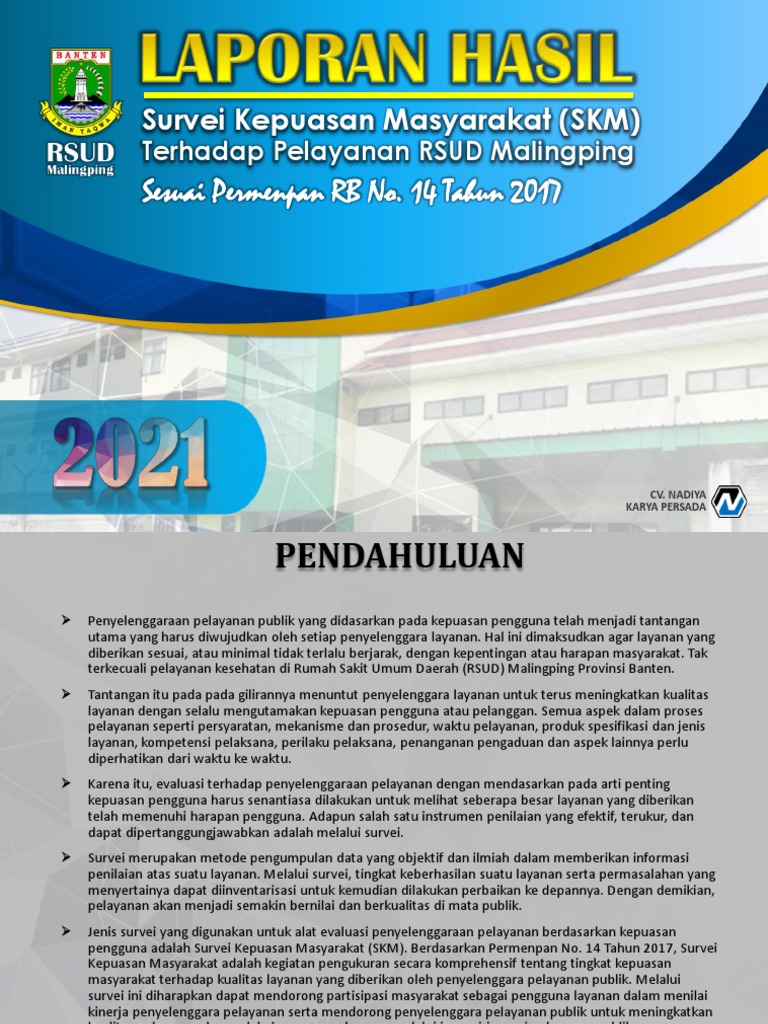Laporan SKM Rsud Malingping 2021 | PDF