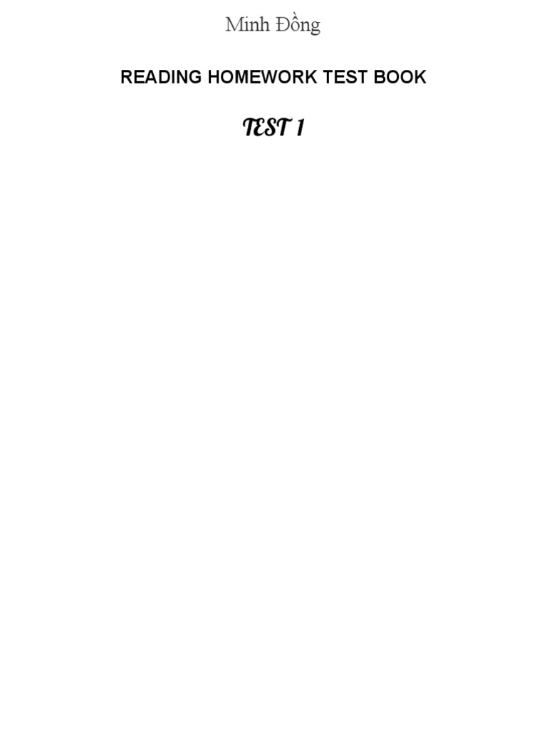 Reading Test Book | PDF