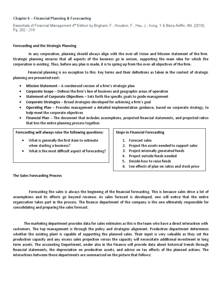 Financial Planning & Forecasting Essentials Chapter | PDF | Dividend | Equity (Finance)