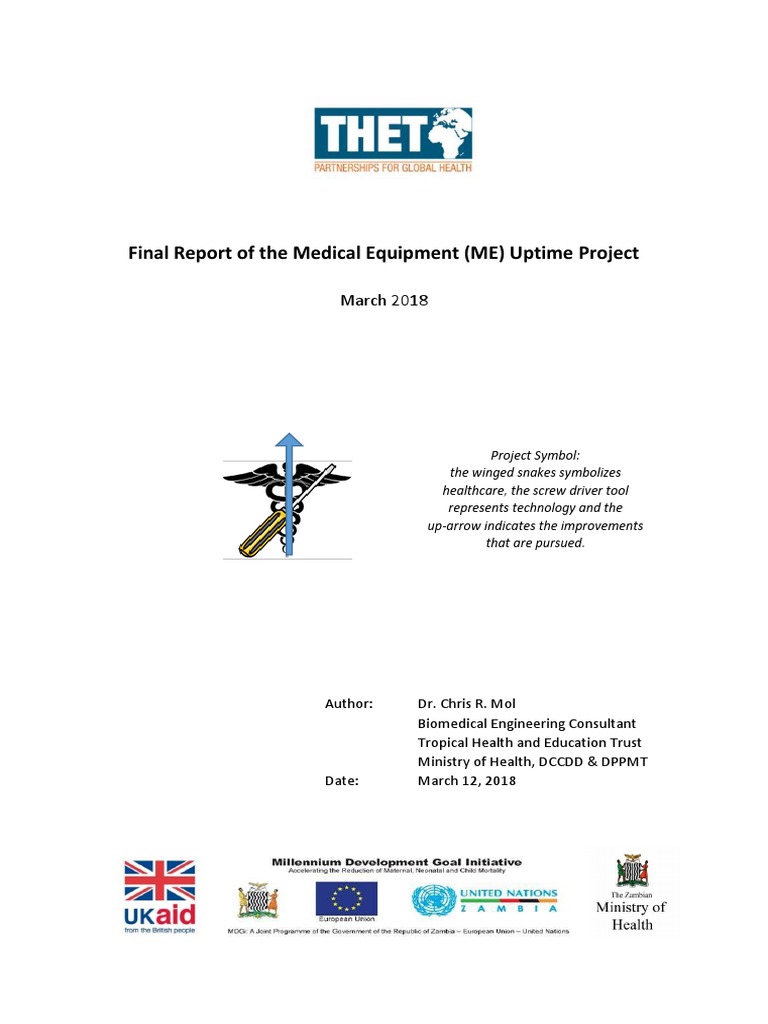 Final Report ME Uptime Project | PDF | Medical Device | Biomedical ...