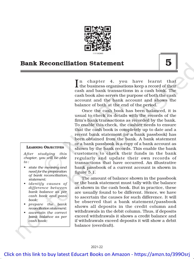 Bank Reconciliation Statement | PDF | Banks | Debits And Credits