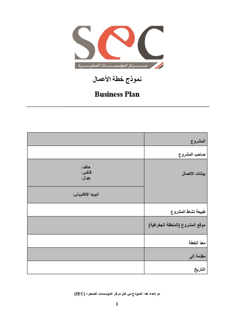 TYO WISE Business Plan Template | PDF