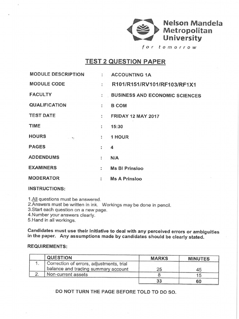2017 Question Paper | PDF