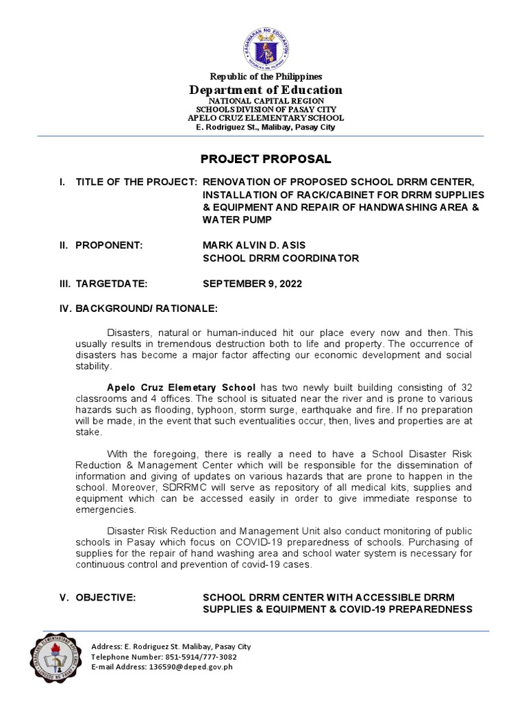 Projectprop DRRM | PDF | Hazards