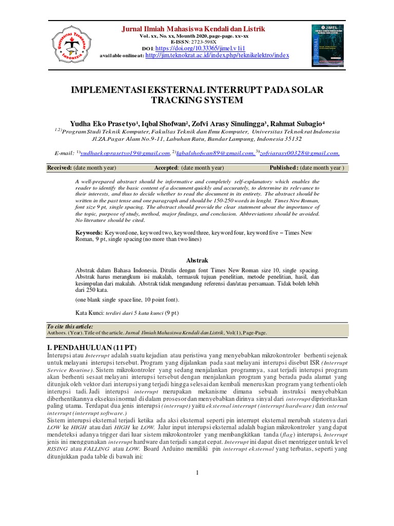 Jurnal Eksternal Interrupt | PDF