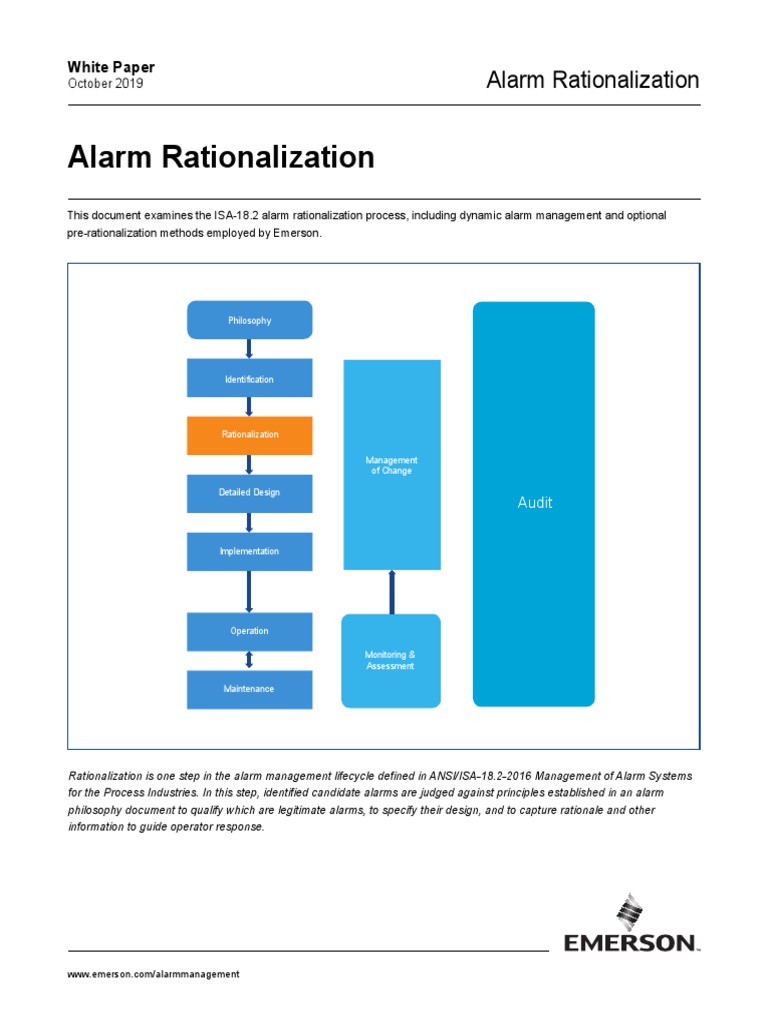 White Paper Alarm Rationalization Deltav en 56654 | PDF | Life Cycle ...