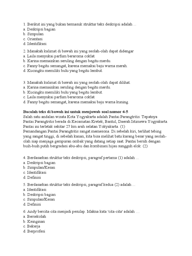 Soal Remed B.indo | PDF