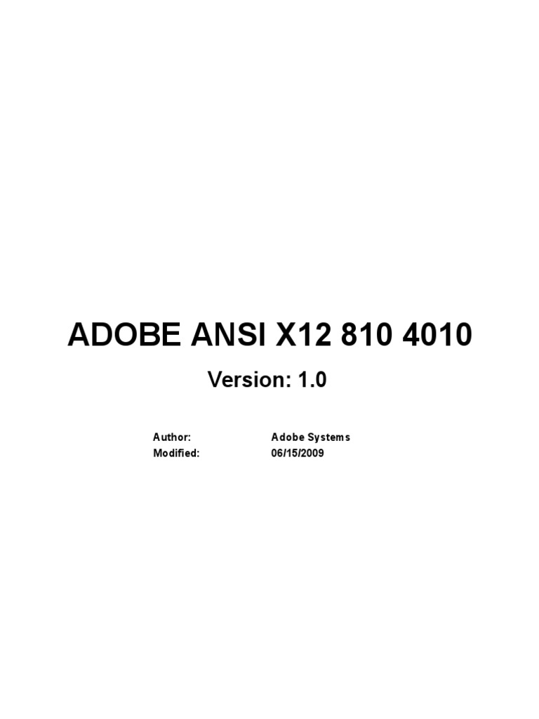 Ansi Adobe X12 Invoice MRS | PDF | Invoice | Electronic Data Interchange