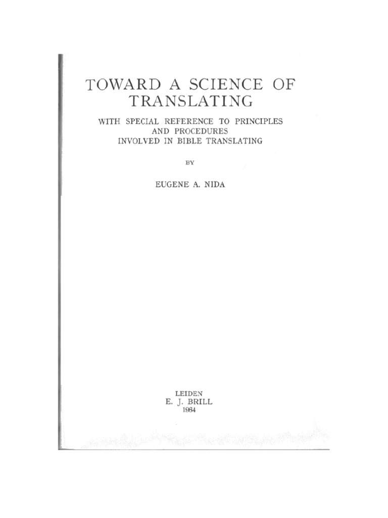 (Eugene A. Nida) Toward A Science of Translating | PDF