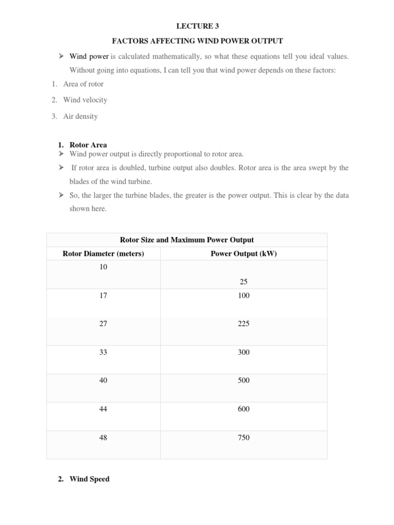Lecture 3 | PDF | Wind Turbine | Wind Power