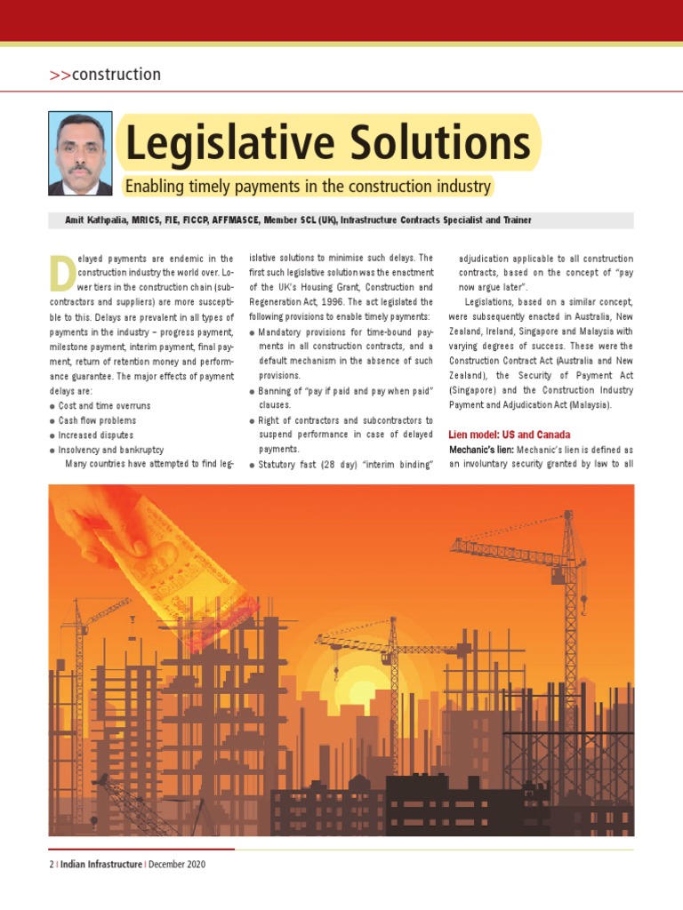 Legislative Solutions | PDF | Adjudication | Payments