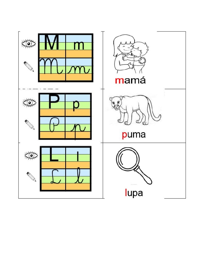 Letras M-P-L (Con Imagen) | PDF
