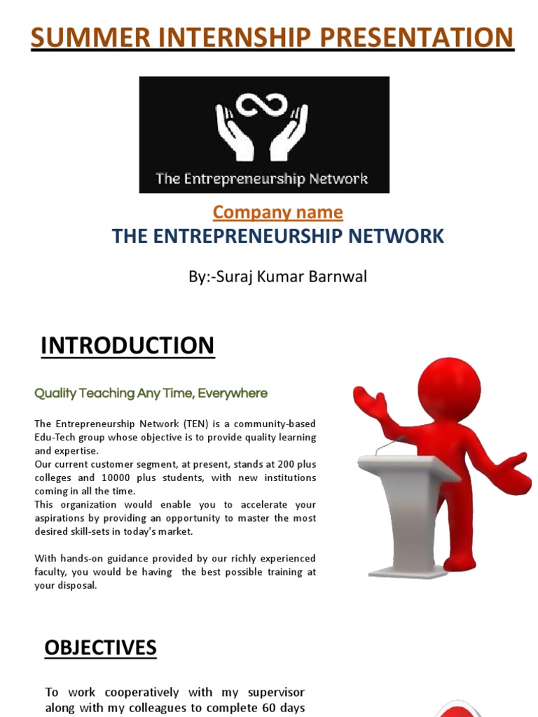 Summer Internship Presentation. | PDF