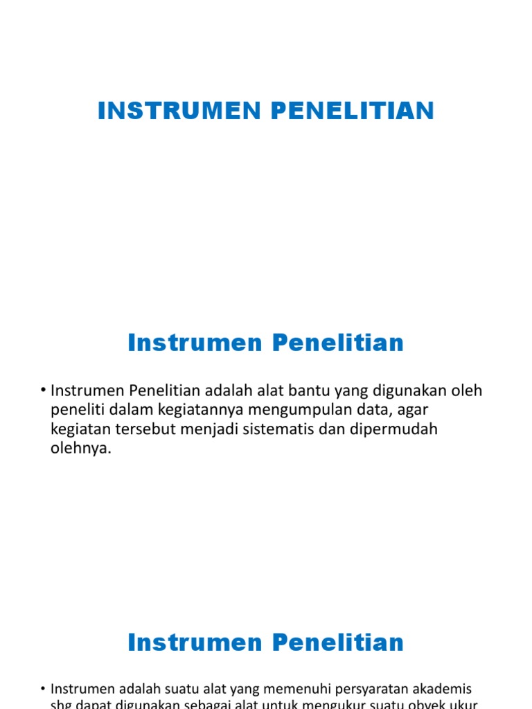 Instrumen | PDF | Karier & Perkembangan