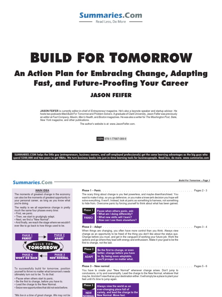 Build For Tomorrow | PDF