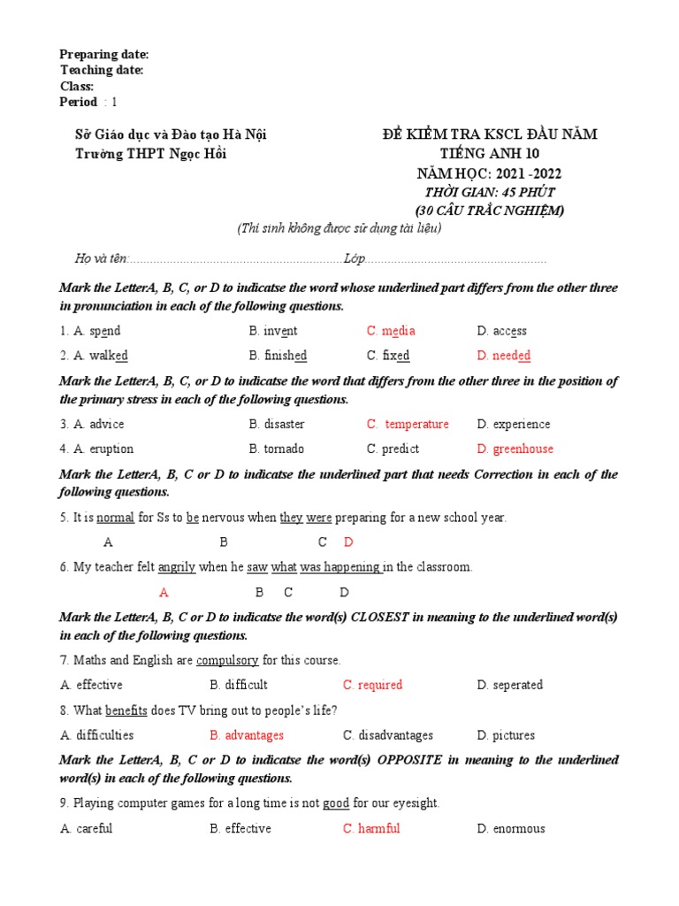 English 10 Lesson Plan Unit 1 | PDF | Reading Comprehension | Linguistics